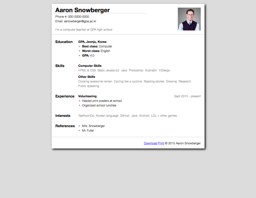 aaron-resume – Aaron