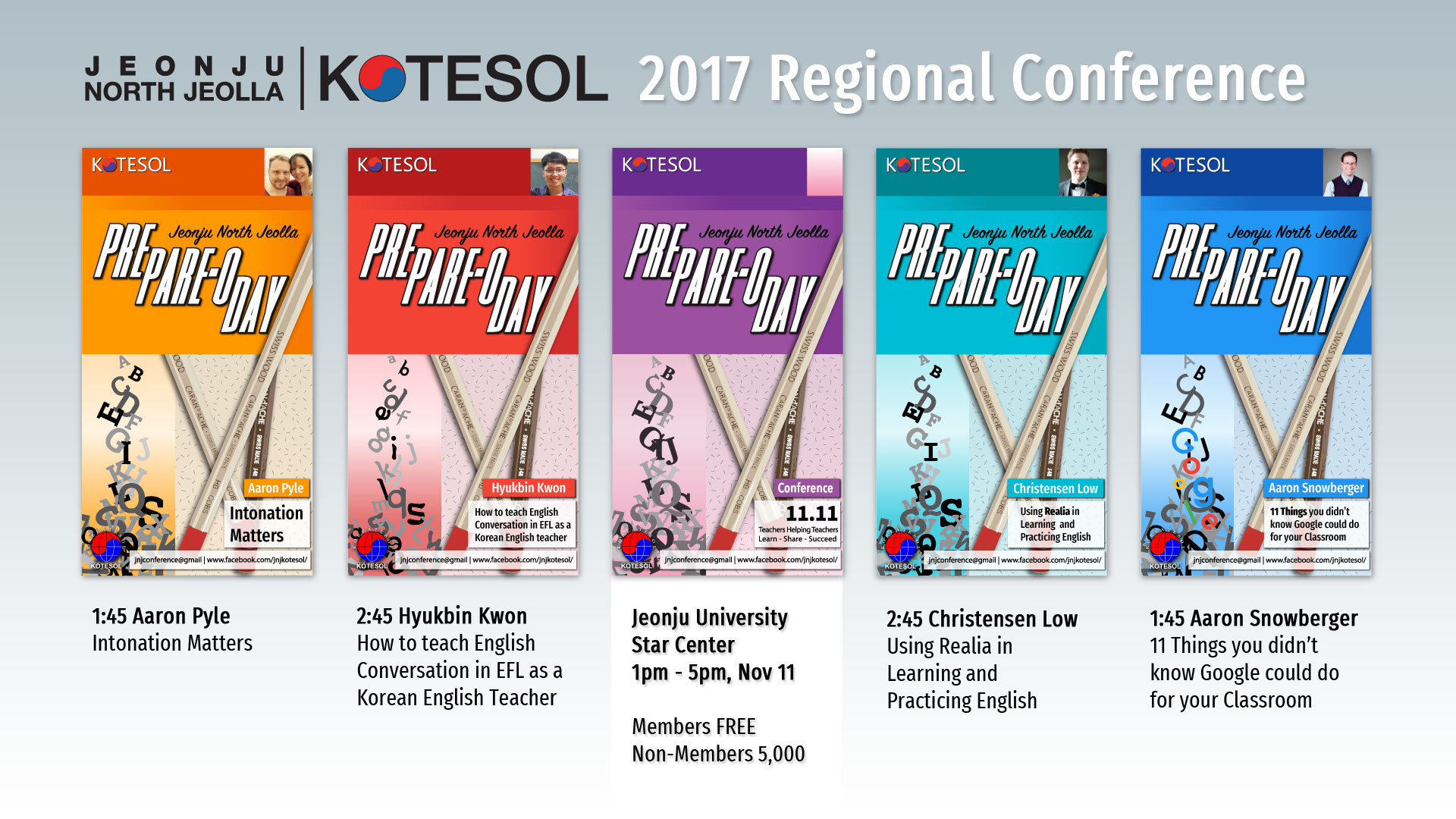 KOTESOL 2017 Jeonju-North Jeolla Regional Conference Designs – Aaron